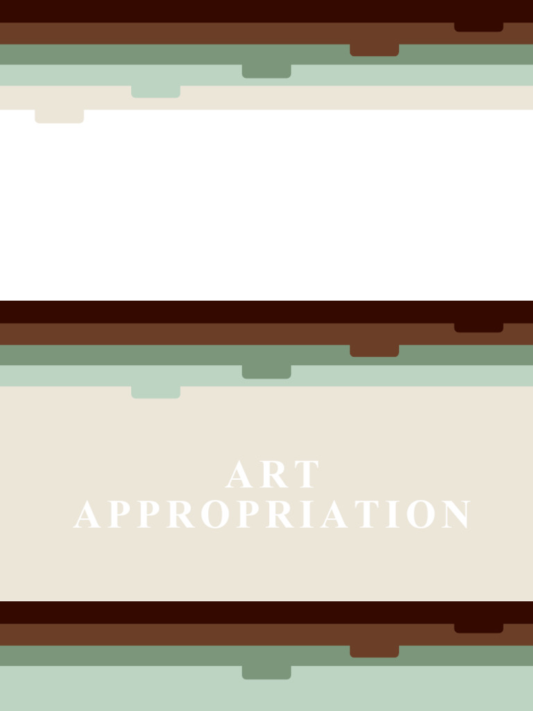 Art Appropriation Pdf Aesthetics The Arts