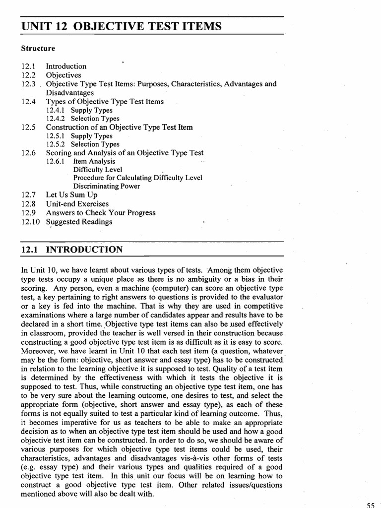 Types o Test Item | PDF | Multiple Choice