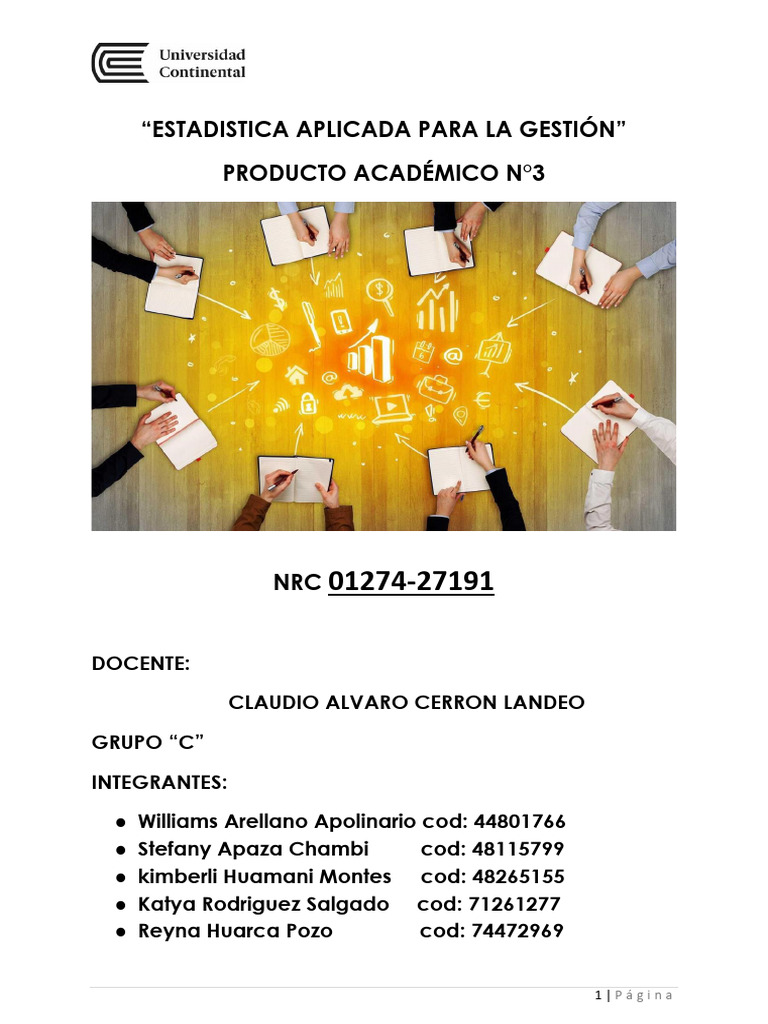 Pa3 - Grupo C - Estadistica Aplicada | PDF | Método científico | Evidencia
