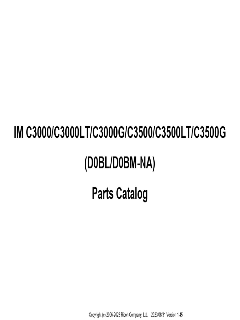 Catalago de Partes IM C3000 | PDF | Computer Hardware | Equipment