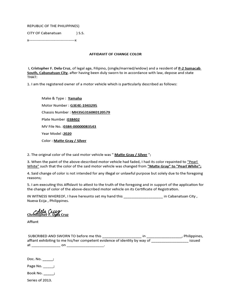 Affiavto of Change Color | PDF