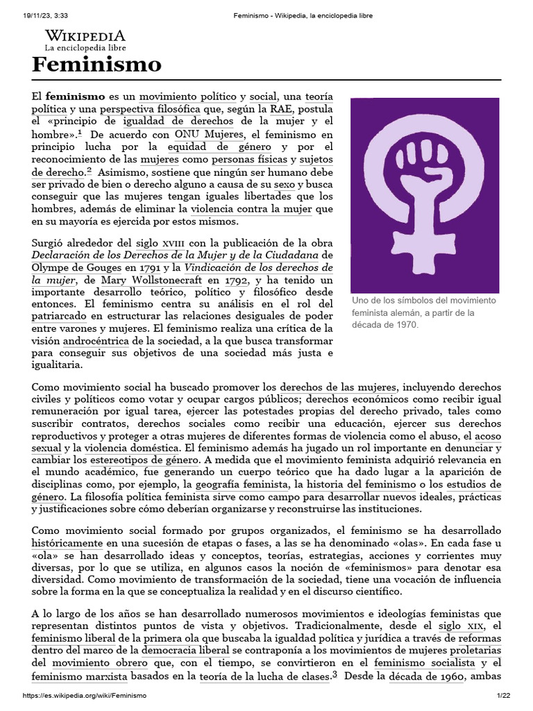 Feminismo | PDF | Feminismo | Estudios de género
