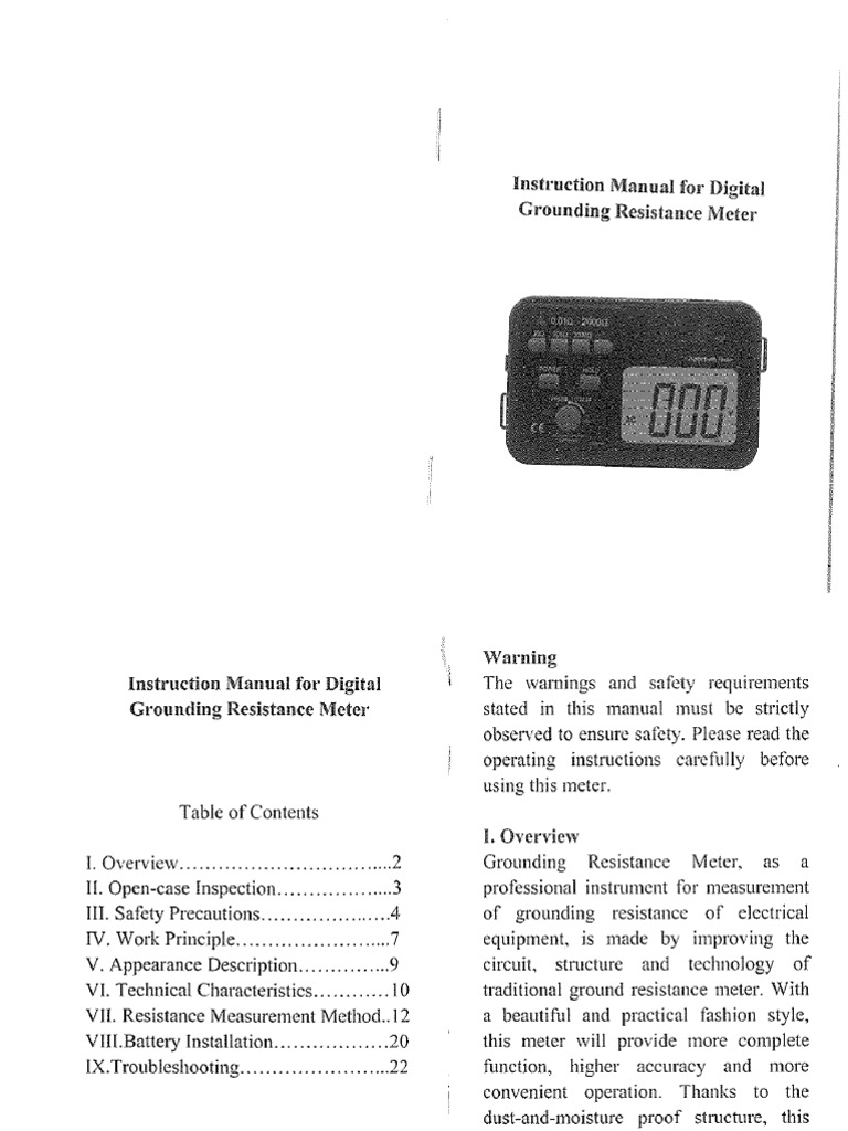 Manual Telurometro Victor 4501A | PDF