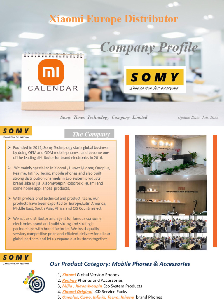 2022 SOMY Company Profile (Update2) | PDF | Xiaomi | Brand