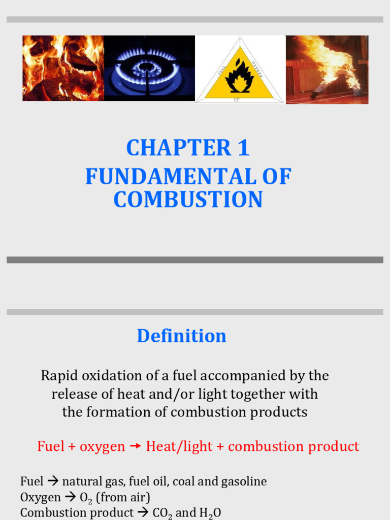 Chapter 1 Fundamental of Combustion | Download Free PDF | Combustion | Stoichiometry