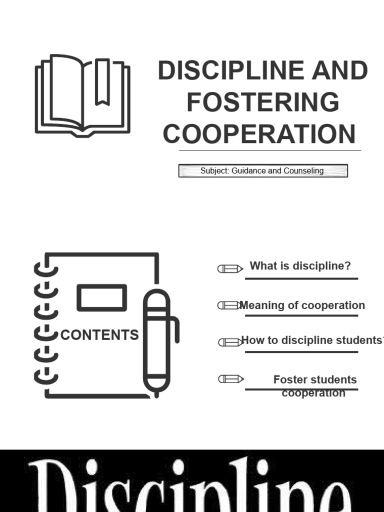 4 Discipline and Fostering Cooperation | PDF | Teachers | Child Protection