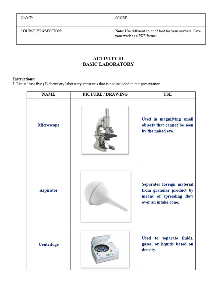 Basic Laboratory Equipment | PDF | Laboratories | Liquids