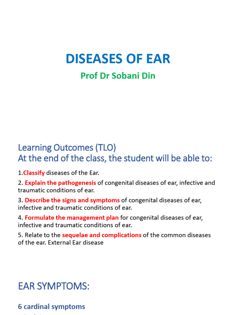 Diseases of Ear | PDF | Ear | Medicine