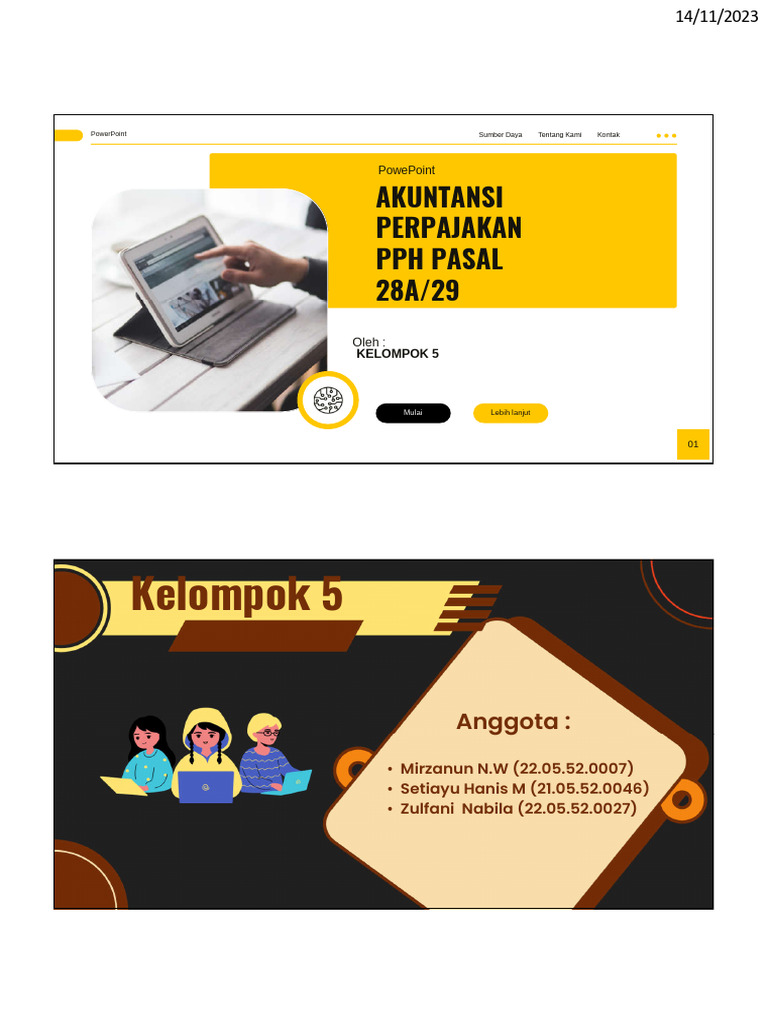 Akuntansi Perpajakan PPH 28a - 29 | PDF