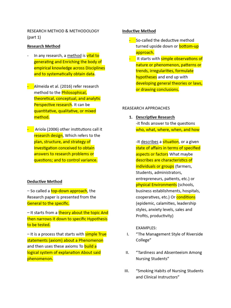 Research Midterm Reviewer | PDF | Methodology | Quantitative Research