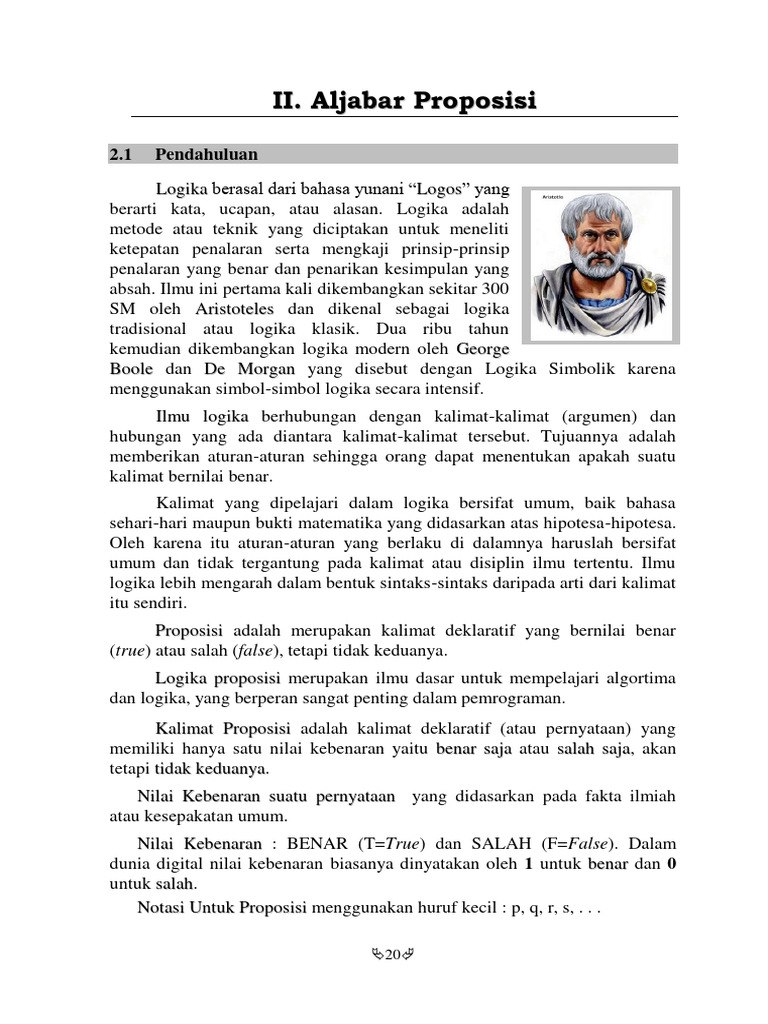 Simbol dan Operator Logika Proposisi | PDF | Seni & Disiplin Bahasa