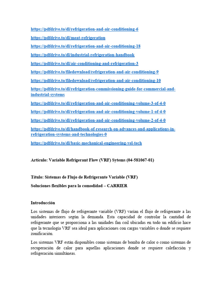 Artículo (VRF) | PDF | Ingeniería mecánica | Bienes manufacturados