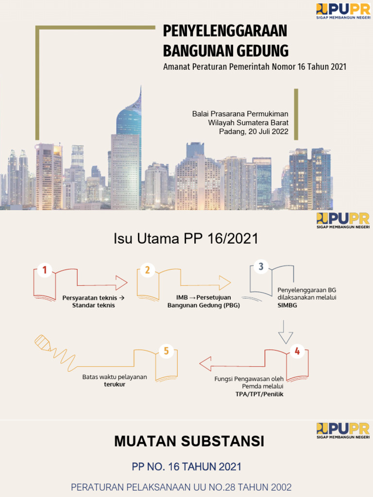 1. Penyelenggaraan Bangunan Gedung Sesuai PP 16_2021 | PDF