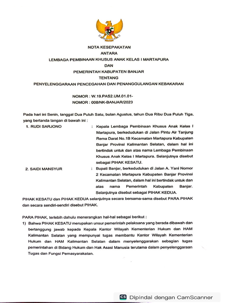 Nota Kesepakatan Pdf