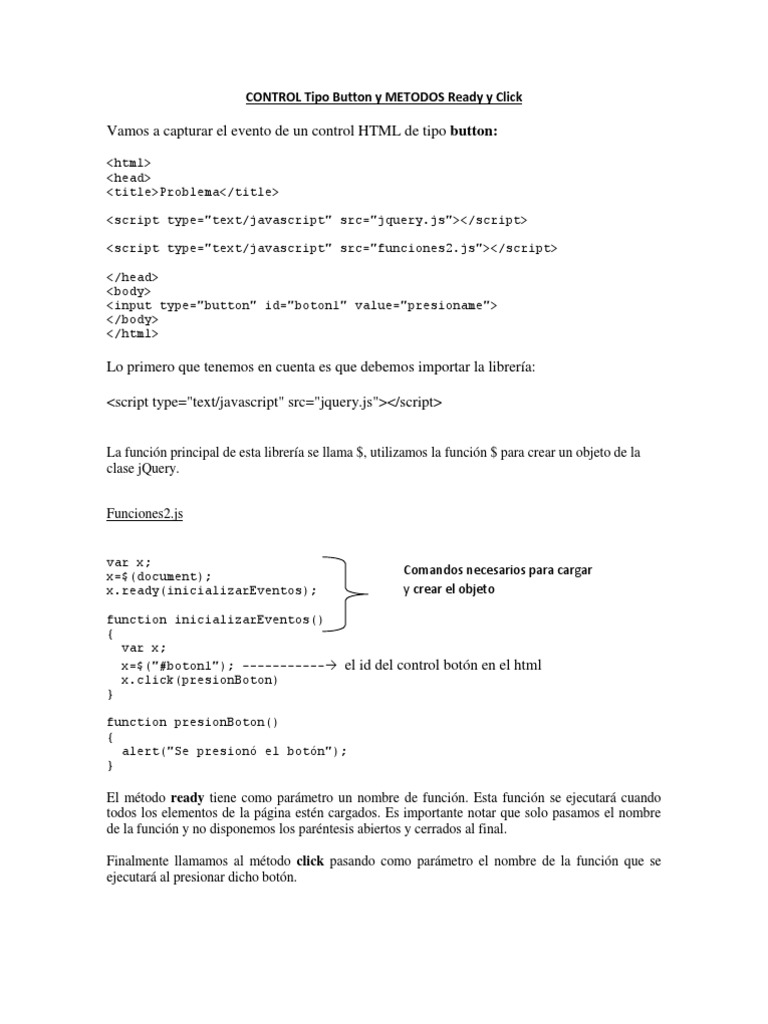 Eventos y Métodos jQuery en HTML | PDF | Hojas de estilo en cascada | Script Java
