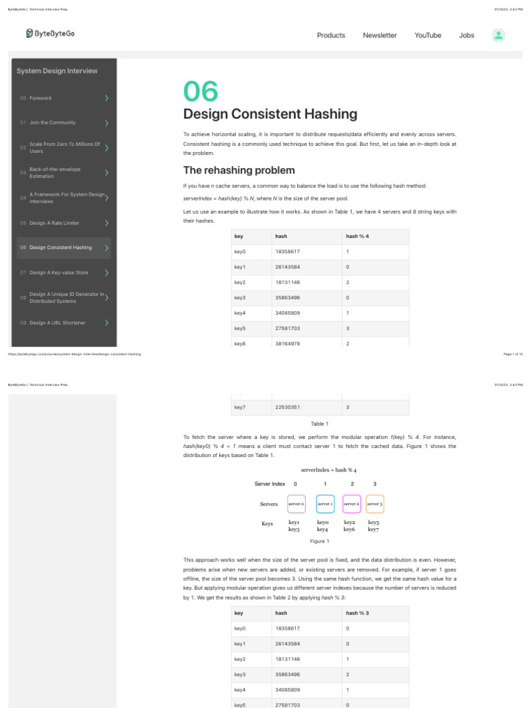 06 Design Consistent Hashing | PDF | Computing | Computer Data