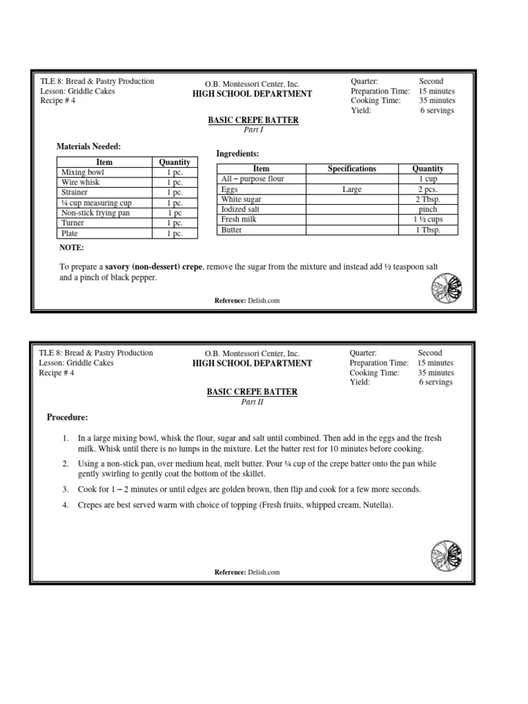 Tle Recipes | PDF | Baking | Custard