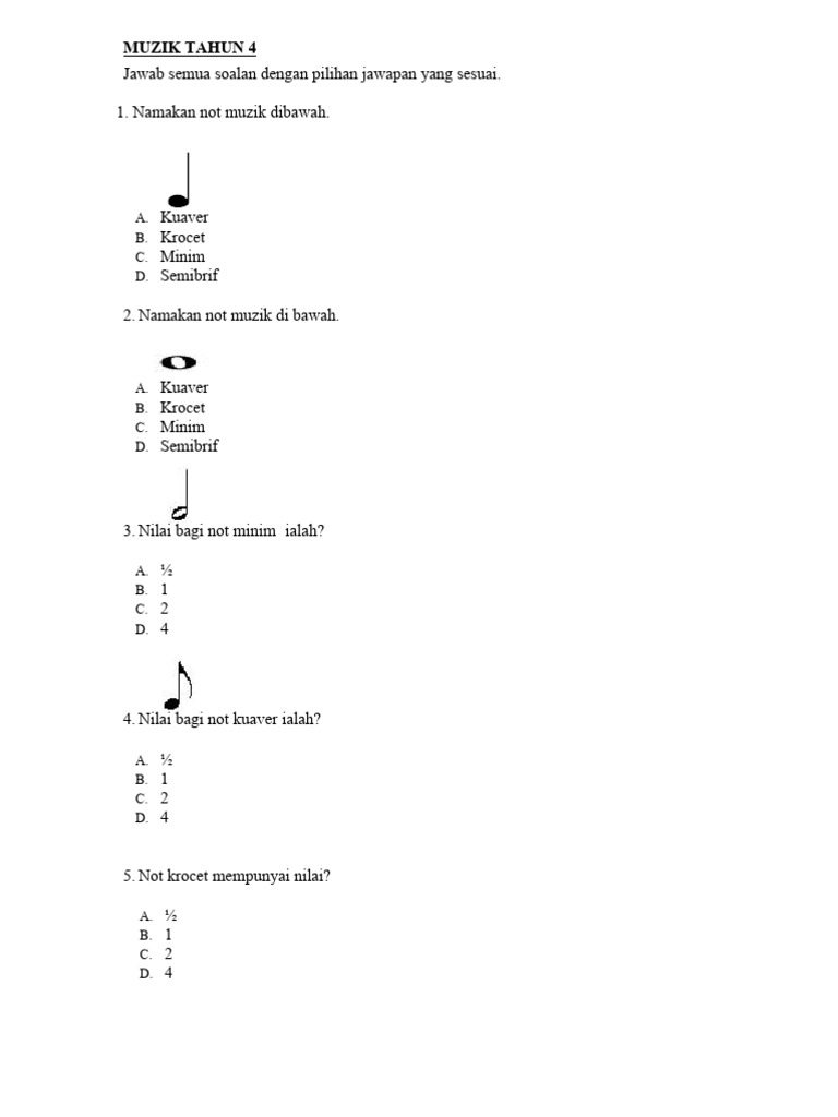 Soalan Muzik 2023 | PDF