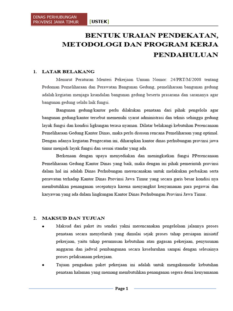 Pemeliharaan Gedung Dinas Jatim | PDF | Bisnis | Seni