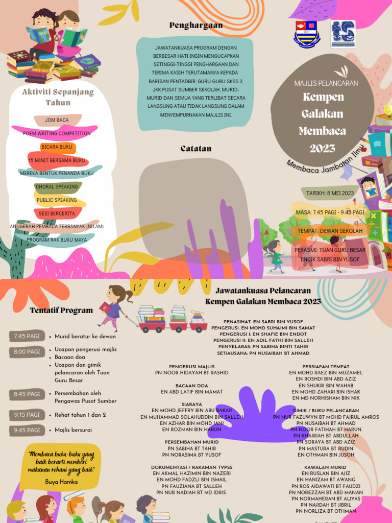 Pamflet Kempen Galakan Membaca 2023 | PDF