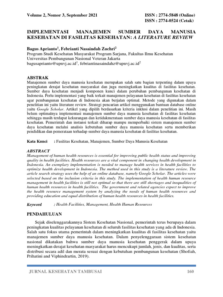 Implementasi Manaj SDM Kesehatan Di Fasilitas Kesehatan | PDF | Karier ...