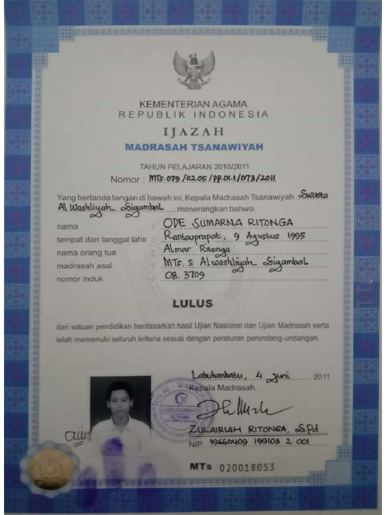 Ijazah Mts | PDF