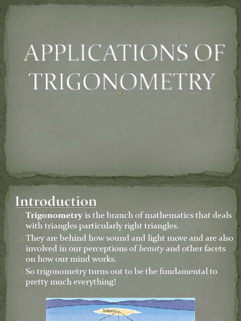 Dokumen Tips Trigonometry Applications Of Trigonometry Cbse Class X Project Pdf