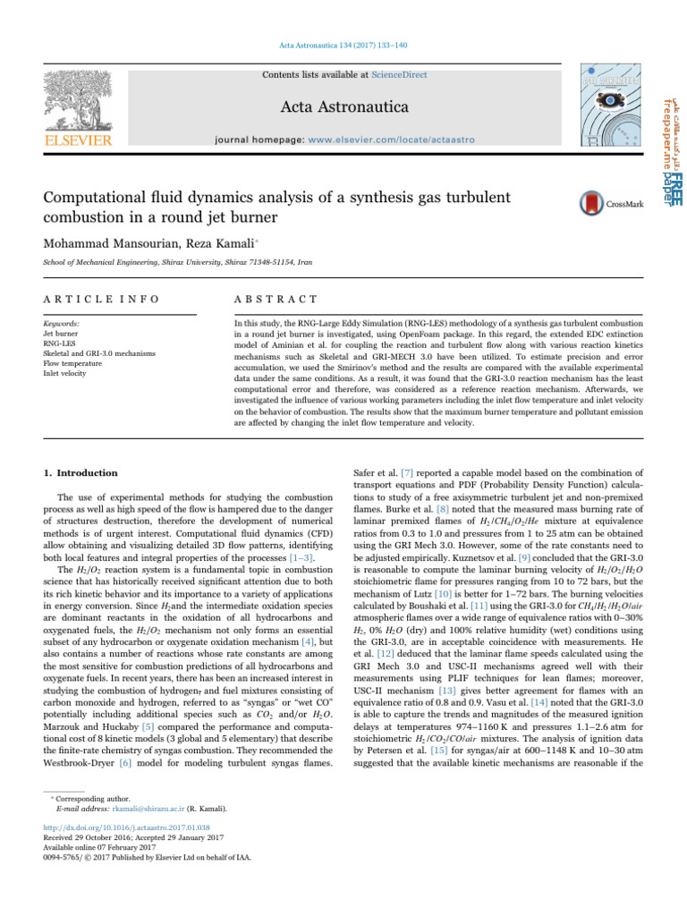 Paper 1 | PDF | Combustion | Turbulence