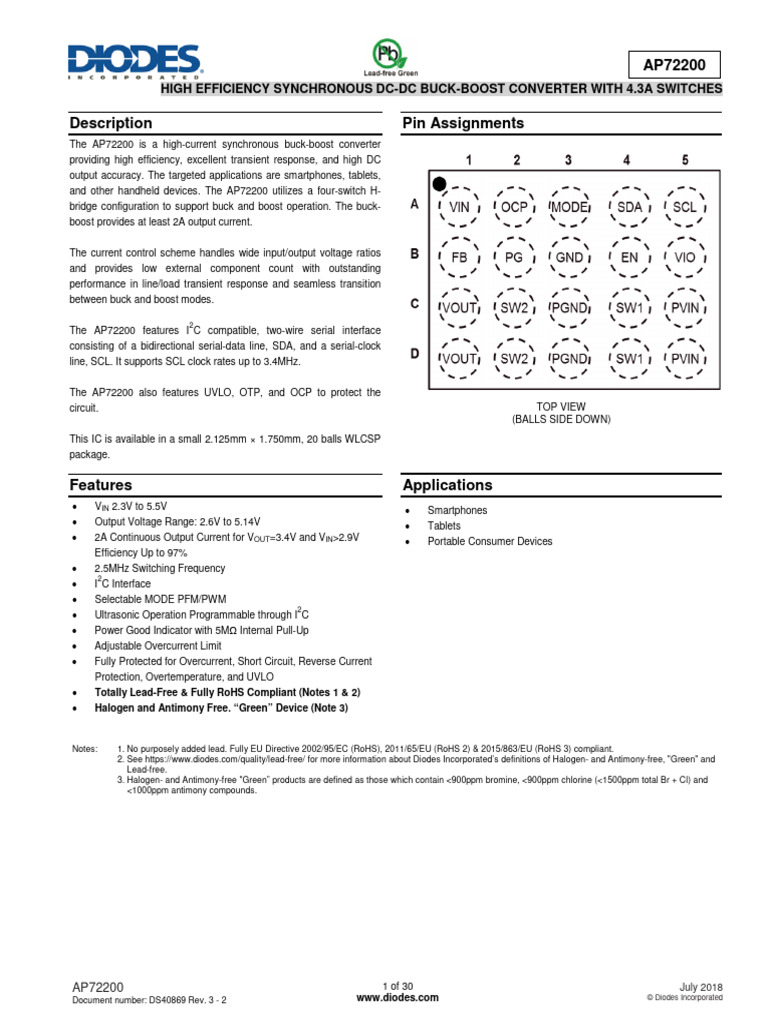 Datasheet AP72200 | PDF | Electronic Engineering | Computer Engineering