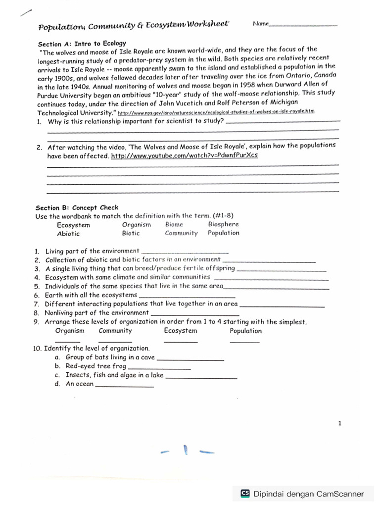 Grade 9 Ecology 3 | PDF