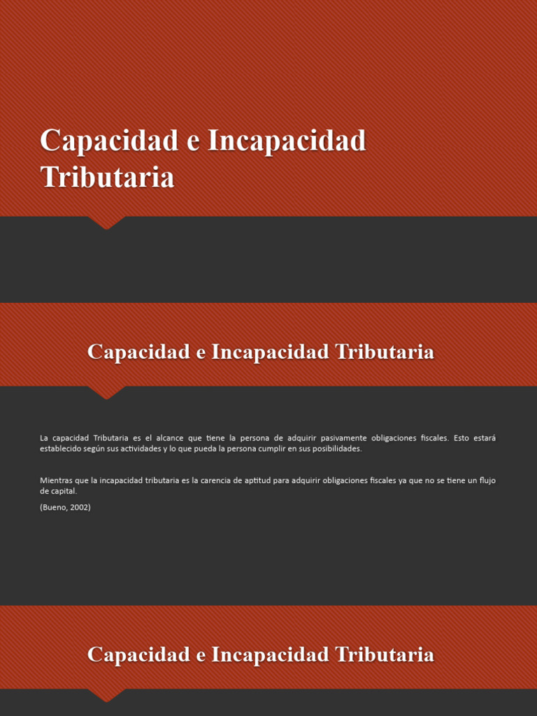 Capacidad e Incapacidad Tributaria | PDF | Impuestos | Gobierno