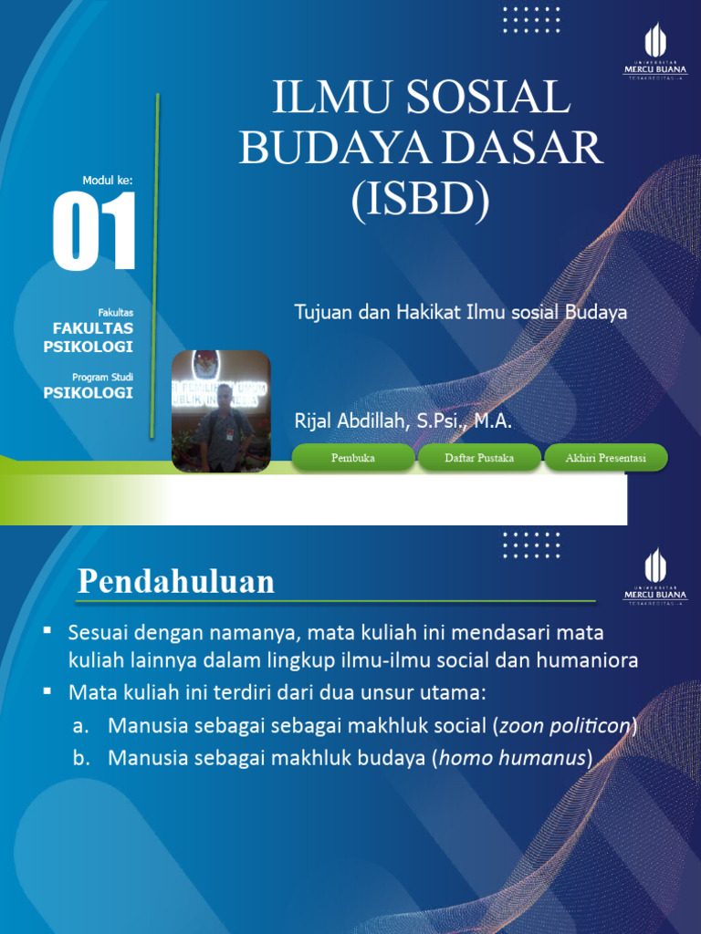 Modul 1 Hakikat Dan Ruang Lingkup ISBD | PDF | Ilmu Sosial | Agama & Spiritualitas