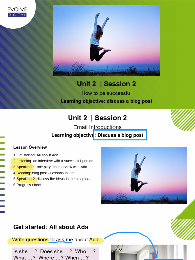 Unit 2 - Session 2: How To Be Successful | PDF