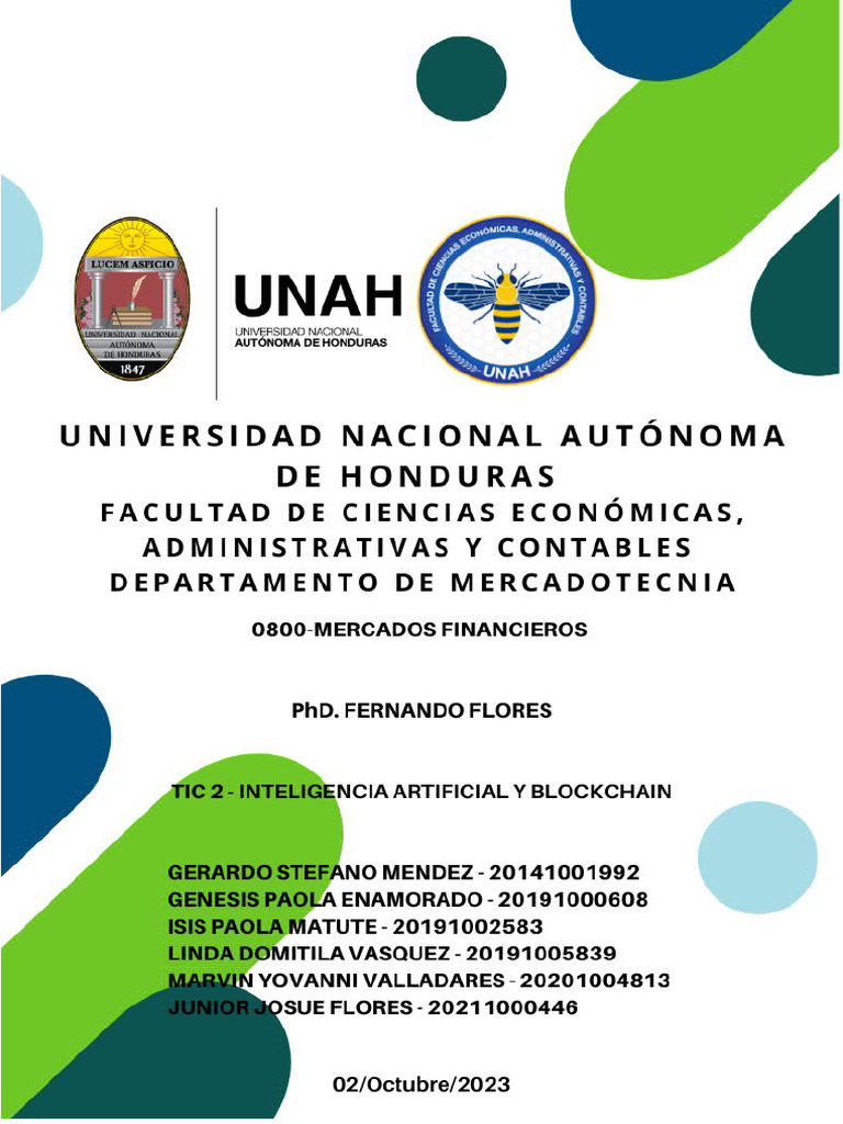 E2 Paola Enamorado UNAHTIC2 | PDF | Inteligencia artificial ...