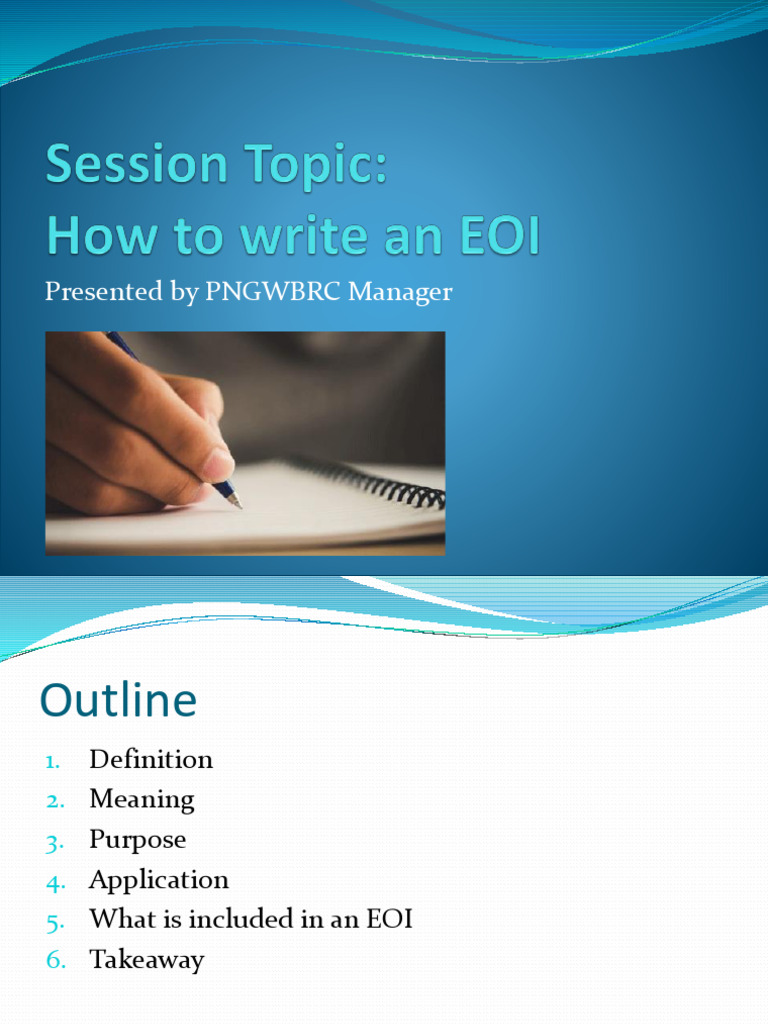Session Topic - How To Write An EOI | PDF | Extraversion And ...