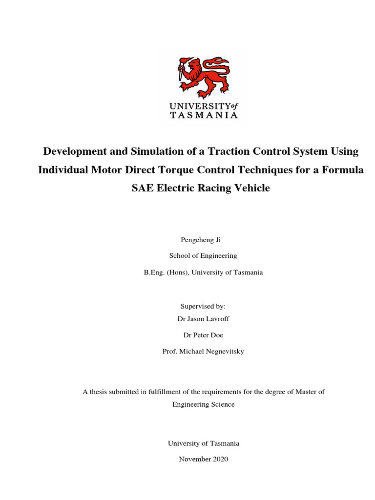 Ji Whole Thesis | PDF | Electric Motor | Friction