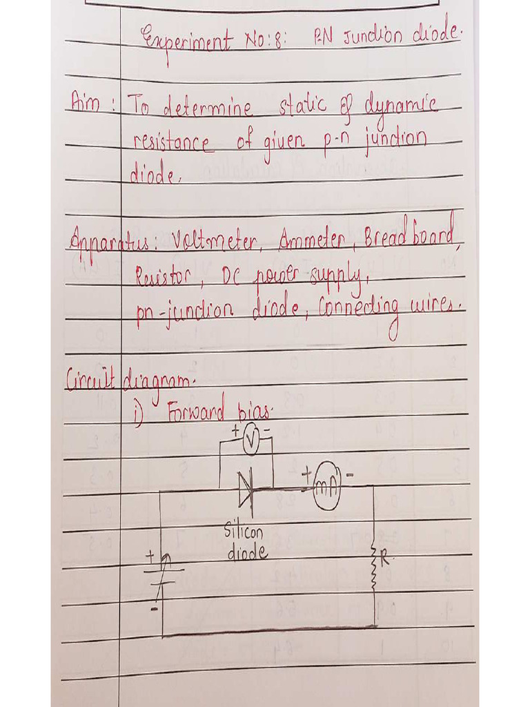 Expt 8 PN Junction Diode | PDF Expt 8 PN Junction Diode | PDF