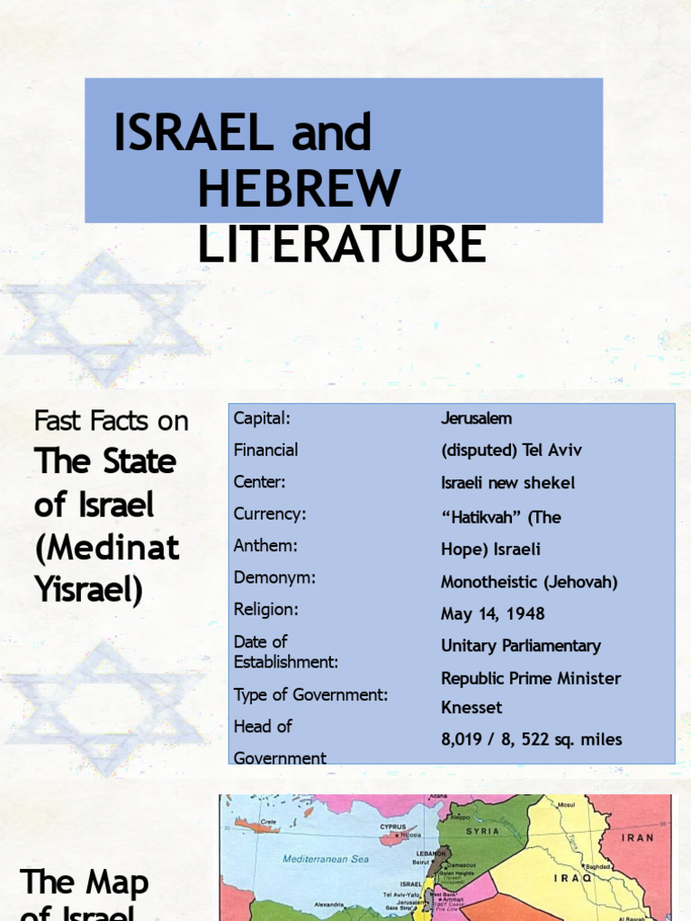 Hebrew Lit & Israel Overview | PDF | Nevi'im | Hebrew Bible