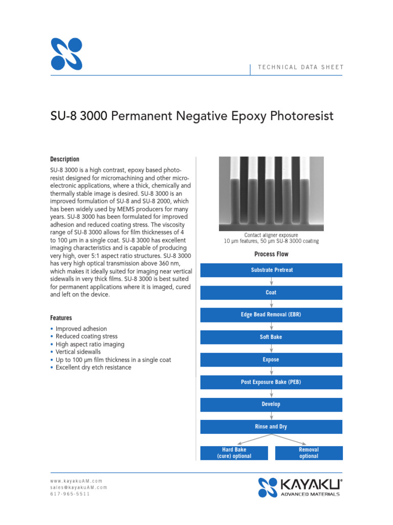 SU-8 3000 Photoresist Technical Data | PDF | Chemical Substances ...