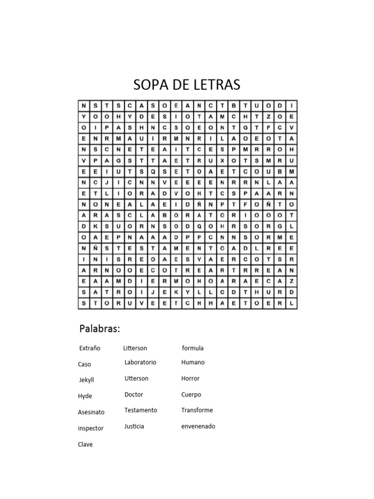 Sopa de Letra | PDF