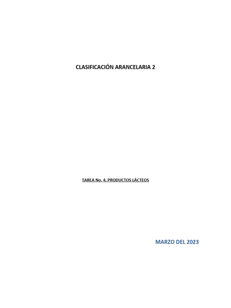 Tarea 4 | PDF | Leche | Calcio