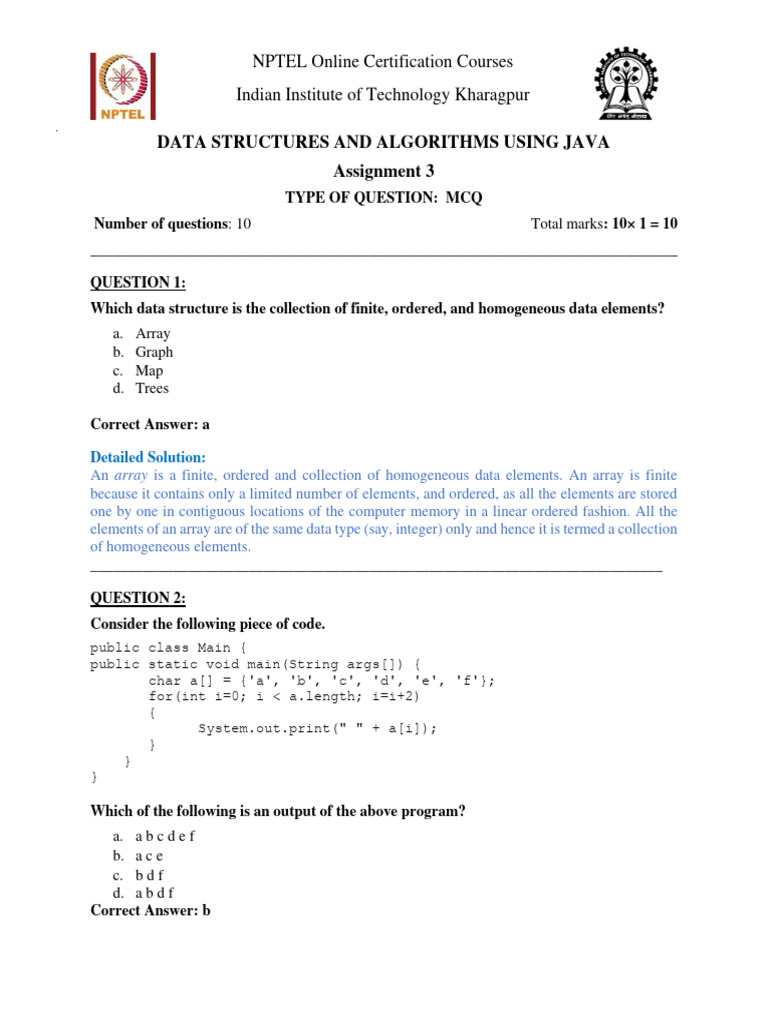 Week-03 Assignment | PDF | Mathematical Logic | Algorithms And Data Structures