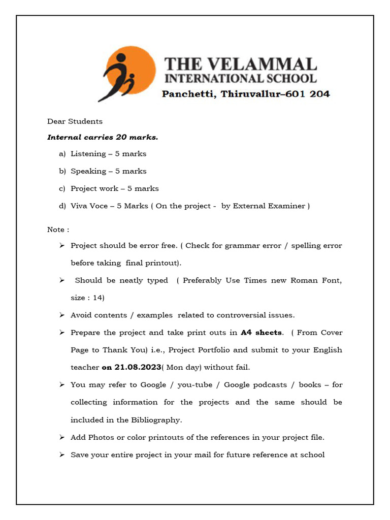 English Project 2023-2024 | PDF