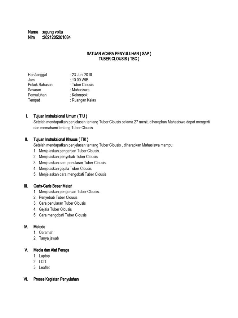 Contoh-SAP-Keperawatan-1 | PDF