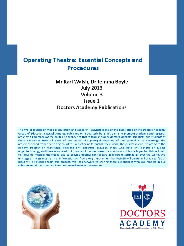 Operating Theatre Essential Concepts and Procedures | PDF ...