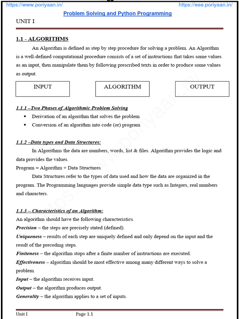 Problem Solving and Python Programming Notes (All Unit) PDF | PDF ... Problem Solving and Python Programming Notes (All Unit) PDF | PDF ...
