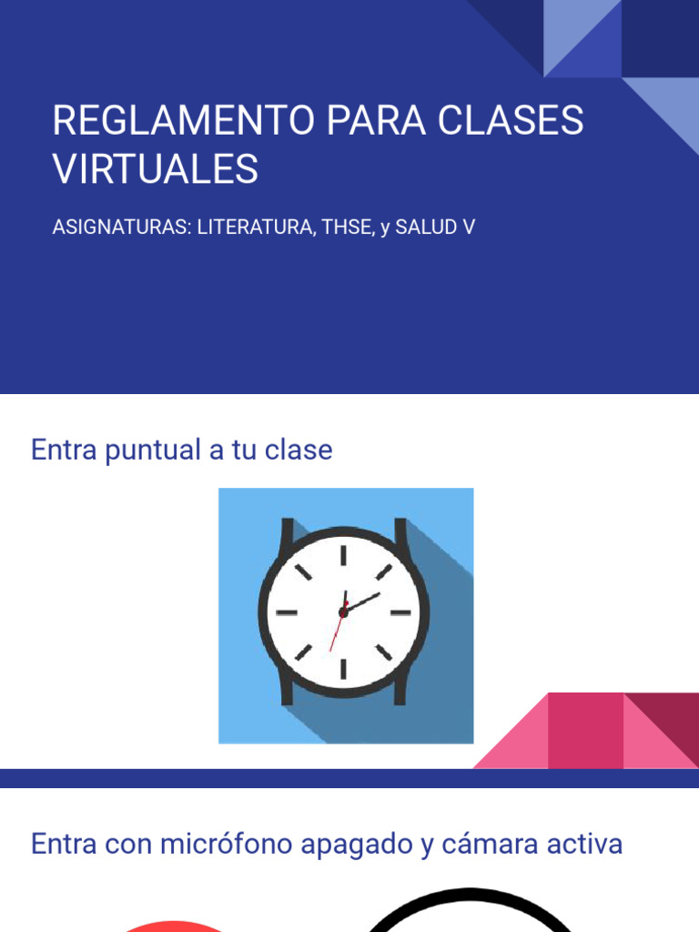 Reglamento para Clases Virtuales | PDF