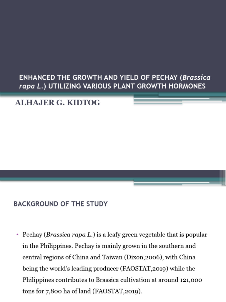 Enhancing Pechay Growth with Hormones | PDF | Analysis Of Variance ...