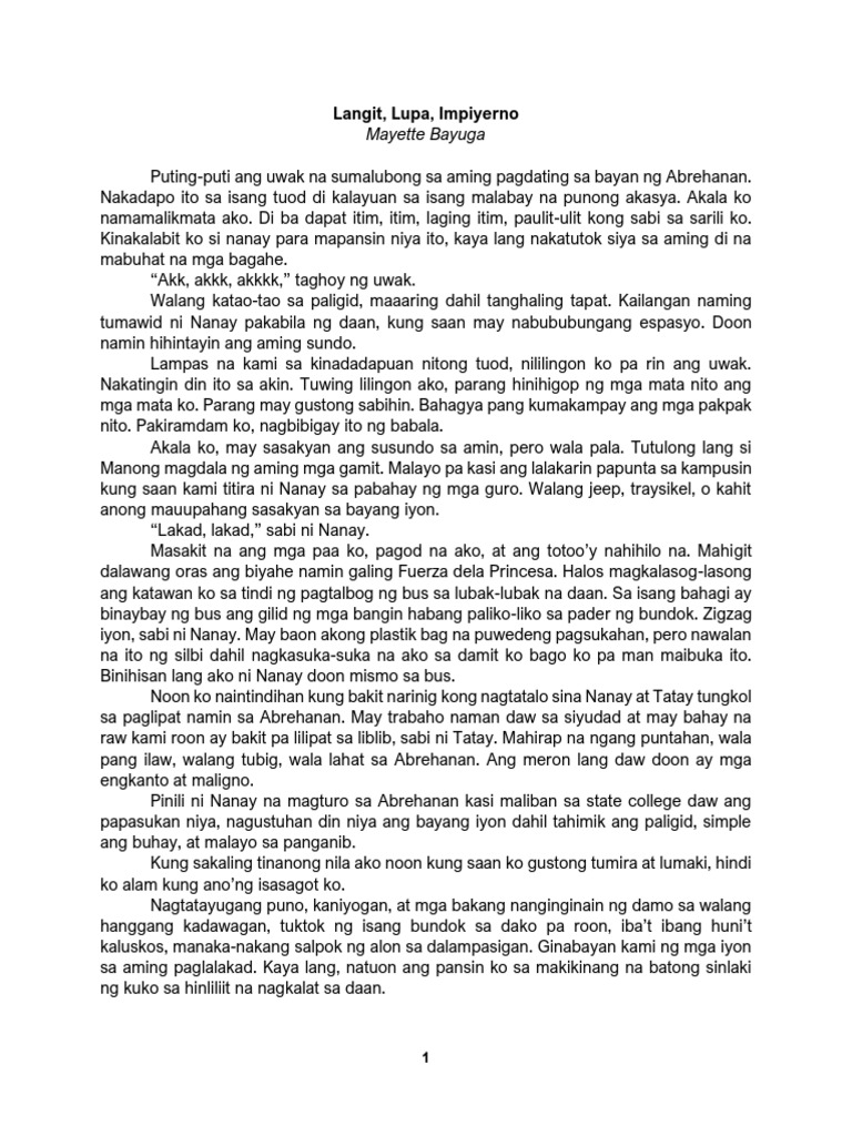 Langit, Lupa, Impiyerno | PDF