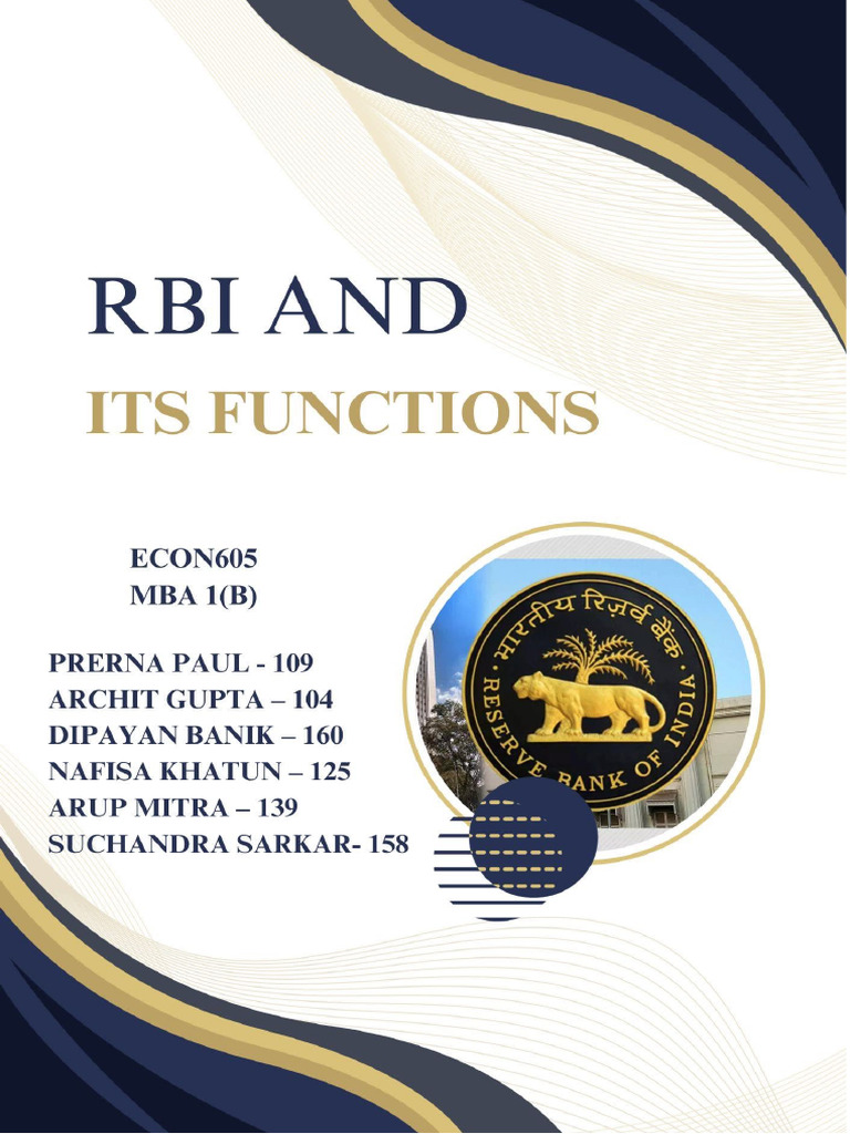 RBI and Its Functions | PDF | Reserve Bank Of India | Monetary Policy RBI and Its Functions | PDF | Reserve Bank Of India | Monetary Policy